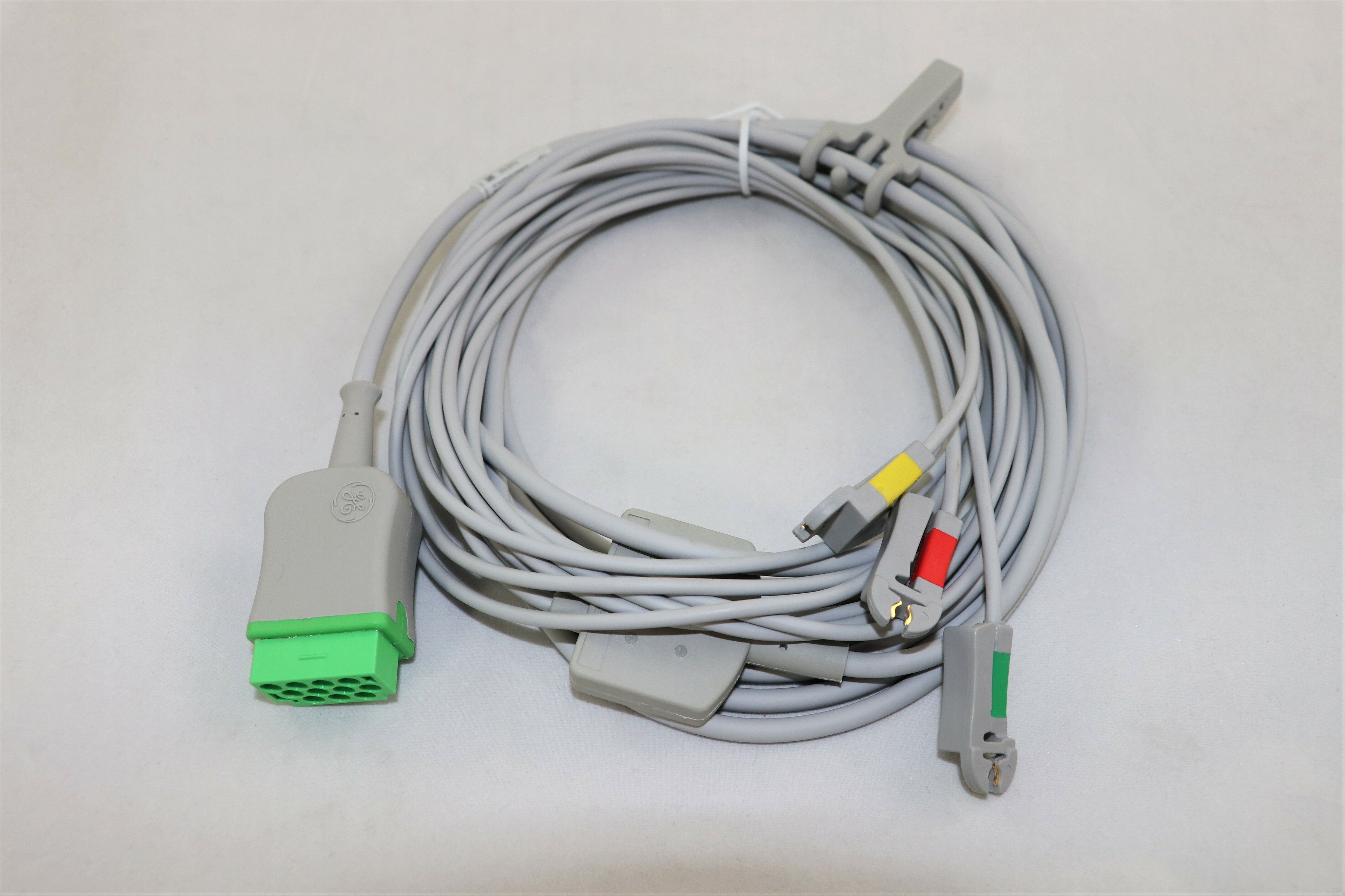 Multi-Link ECG Cable, Cable Assy ECG, 3-Lead w/grabber, IEC: 2021141-0 ...